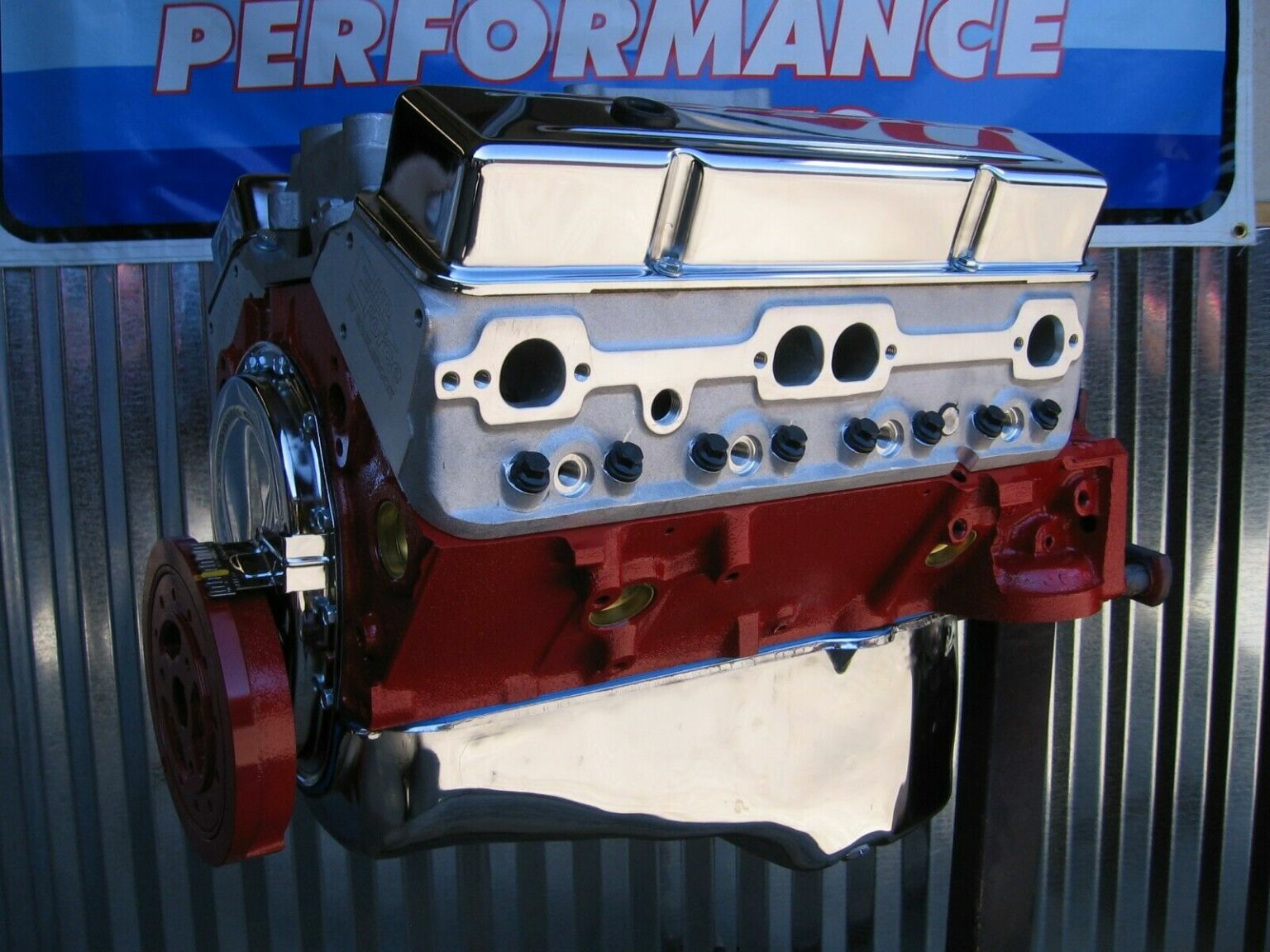 Chevy 383 / 425 HP 4 Bolt Aluminum Heads Hi-perf Balanced Crate Engine ...